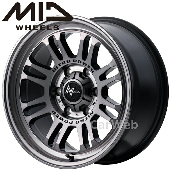 ■商品詳細メーカー名：MID (マルカサービス)商品名：NITRO POWER M16 ASSAULT (ナイトロパワー アサルト)サイズ：17インチ 6.5J PCD:139.7 穴数:6 inset:38カラー：スティールクリア (SL...