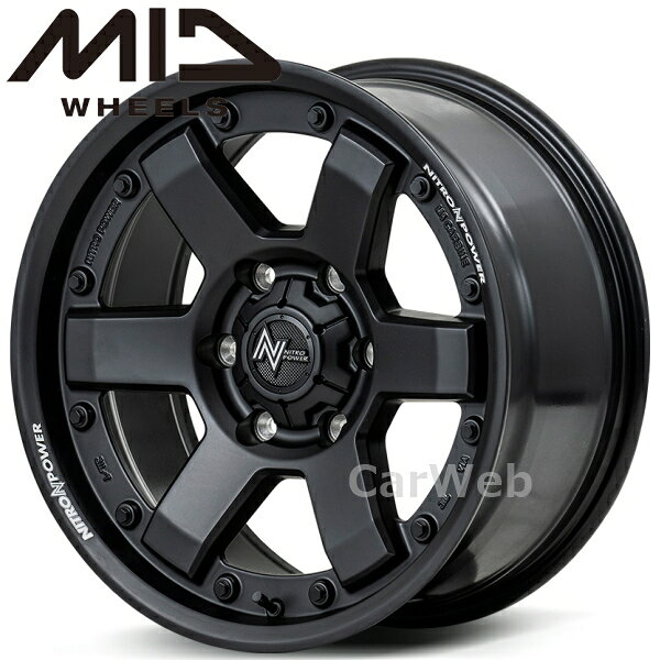 ■商品詳細メーカー名：MID (マルカサービス)商品名：NITRO POWER M6 CARBINE (ナイトロパワー カービン)サイズ：17インチ 6.5J PCD:139.7 穴数:6 inset:48カラー：ガンブラック (GBK)ハ...