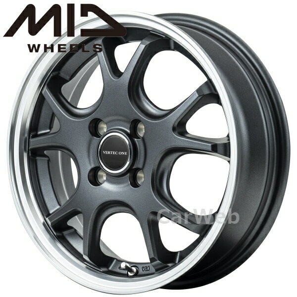 ■商品詳細メーカー名：MID (マルカサービス)商品名：VERTEC ONE EXE5 V selection (ヴァーテック エグゼファイブ ブイ セレクション)サイズ：15インチ 4.5J PCD:100 穴数:4 inset:45カラ...