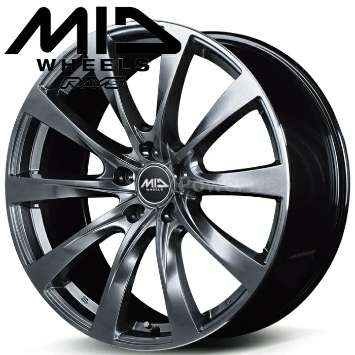 ■商品詳細メーカー名：MID (マルカサービス)商品名：MID WHEELS (エムアイディ ホイール)サイズ：17インチ 7.0J PCD:114.3 穴数:5 inset:40カラー：ハイパーダークシルバー/リムエッジポリッシュ (HD...