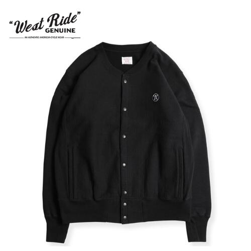 WESTRIDE 25FW RW SNAP SWEAT 25-01 BLK 3層オリジナル生地を使用したシリーズの新作はSNAP SWEAT。当時のオリジナルと同様に作り上げた待望の一着です。VINTAGE SWEATに散見するシンプルで小...