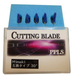 【仕様】 ・ミマキ 純正カッターホルダー 現行モデルのSPA-0090にて正常にセットできるのを確認 ・材質：超硬刃(非常に耐久度があります) ・純正品ではありません 30°は刃先の角度です ・塩ビシート用の刃物で、20mm以下の小さな文字...
