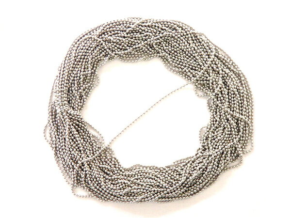 マルチに使用できるボールチェーンです。 1本の長いチェーンなので、短くしてボールチェーンにしても、長くしてネックレスにするのもニッパーで自由に調節できます。 多種多様な用途に使える太さをラインナップしております。 ステンレス製で、汗・腐食に...