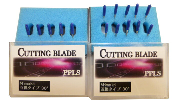 【仕様】 ・ミマキ 純正カッターホルダー 現行モデルのSPA-0090にて正常にセットできるのを確認 ・材質：超硬刃(非常に耐久度があります) ・純正品ではありません 30°は刃先の角度です ・塩ビシート用の刃物で、20mm以下の小さな文字...