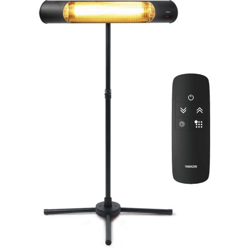 パッと点灯、超速暖日本製グラファイトヒーター管の立ち上がりは超速の約0.2秒、電源ONであっと驚くあたたかさが体感できます。 生活防水仕様IP55の生活防水仕様で屋外でも使用できます。高さが4段階(95/110/130/150cm)で調節で...