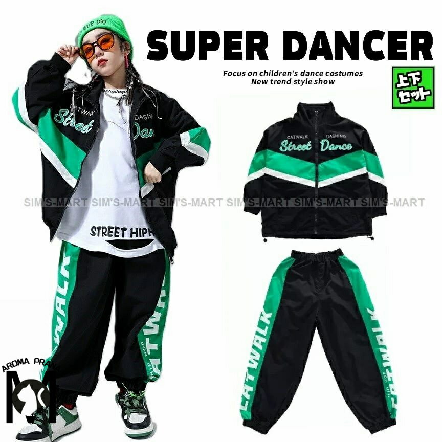 ・超クールでかっこいいウィンドブレーカー上下2点セット!! ・軽いので動きやすい!! ・ダンスコンテストやダンスの発表会などのチーム衣装におすすめ!! ＜素材＞ 【 ポリエステル 】 ※ストレッチなし ※裏地あり ※ウエストゴム ※パンツ両...