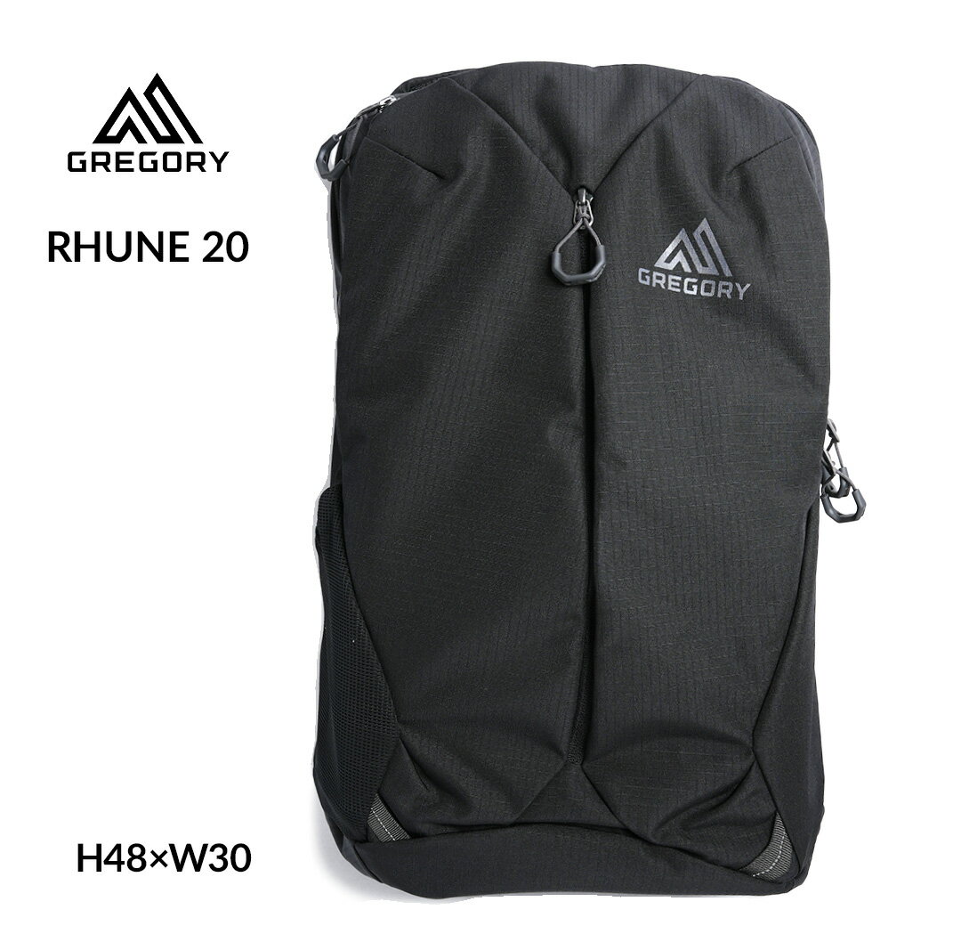 Brand GREGORY Model RHUNE 20 Color CARBONBLACK FABRIC ポリエステル90％、ナイロン10％ Description of item 直感的に使えるオーガナイザーと革新的なエアークッションを...