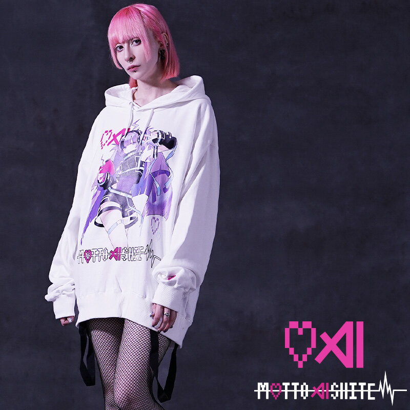 ≪モット愛シテ / MOTTOAISHITE≫ - 寝田ルネコラボゲーマーパーカー - サブカルファッションブランド、MOTTOAISHITE（モット愛シテ） から イラストレーター 寝田ルネ とのコラボレーションアイテム『ゲーマーパーカー...