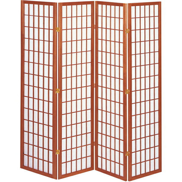 商品説明★ 丁番は両方向に360°回転可能ですスペック* サイズ:　.W450×D20×H1800mm×4枚　.折り畳み時: W450×H1800×t85mm* 素材:　.フレーム: 天然木(パイン) 塗装(ブラウン)　.幕部:不織布　.丁...