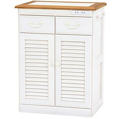 商品説明★ キャスター付き、ルーバー扉、コンセント付きと機能性バッチリ。★ ツートンカラーで見た目も妥協しない、オシャレなキッチンカウンター。スペック* サイズ：(約）H70×W52×D35cm* 仕様：主材：桐材* 2口コンセント付き* ...