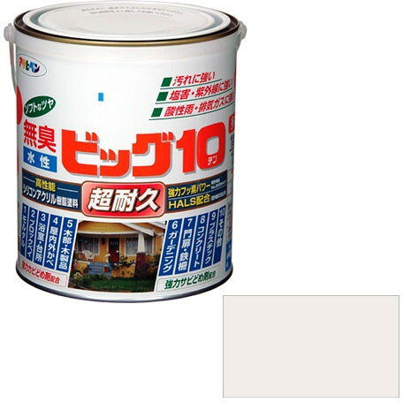 商品説明★ 特殊フッ素樹脂、反応硬化型シリコン変性アクリル樹脂、紫外線防止材(HALS)の相乗効果により、汚れにくく、耐久性に優れた高性能塗料 サビドメ剤・防カビ剤を配合していますので、長期間サビやカビの発生を防ぎます。 いやな臭いのしない...
