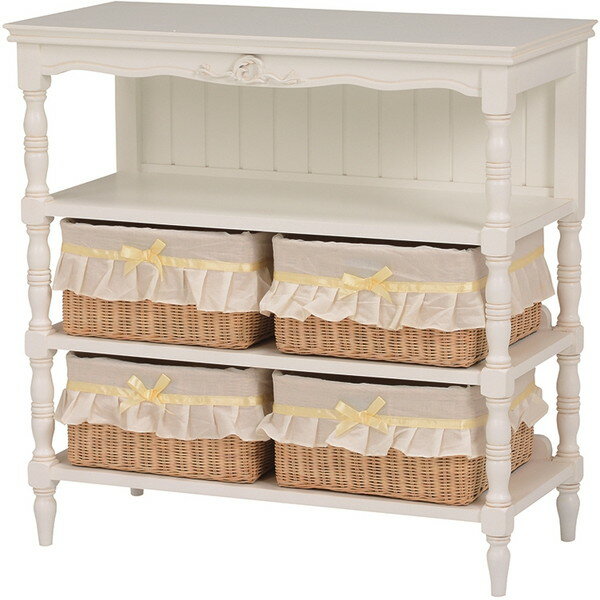 商品説明★ エレガントな彫刻が施された引出しつきアンティーク風キャビネット。小物が収納できる内布付きバスケット3つ付き。スペック* 商品サイズ(外寸): (約)幅75×奥行35×高さ75cm* 成分材質: 主材:マホガニー※ 「代金引換」及...