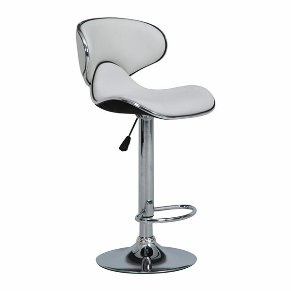 商品説明★ 足元にはフットレストを設置し、長時間座っていても脚が疲れにくい仕様です。仕様* 生産国：中国* サイズ： ・全体：幅44×奥行49×高さ135〜150cm ・座面高さ：66〜81cm* 素材：スチール(クロムメッキ)/合成皮革(...