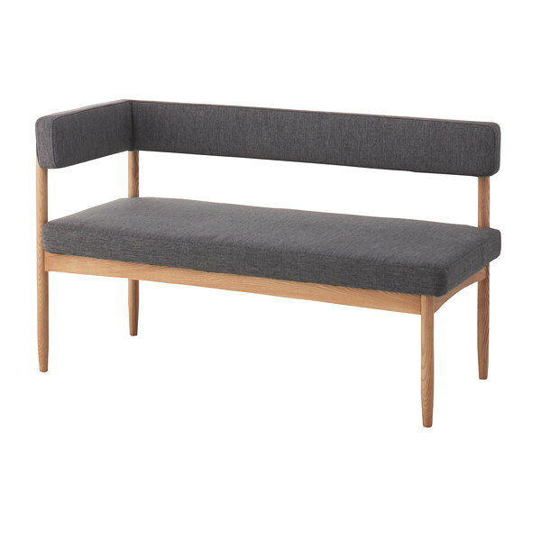 スペック* サイズ：W 124 X D 53 X H 74 X SH 44* スペック：天然木(アッシュ) ウレタン塗装 ポリエステル リネン* 重量：14* 原産国：中国