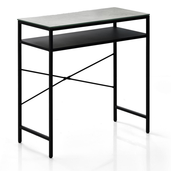 商品説明★ 天板ガラスの表面にセラミック焼き付け加工を施したカウンターテーブルです。★ 表面にセラミック焼き付け加工を施しているので、耐火耐熱・表面硬度・防水など機能性は抜群です。★ 天板表面のセラミックが高級感のあるデザインなので、見た目...