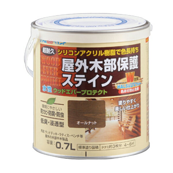 商品説明※ 色見本はご使用端末により若干の誤差がございますので、ご注意ください。★ シリコンアクリル樹脂にHALS(紫外線劣化防止剤)とUV吸収剤を配合し木部の長期間色あせ防止と耐久性を向上させました。★ 防虫、防腐、防カビ剤効果も抜群なの...