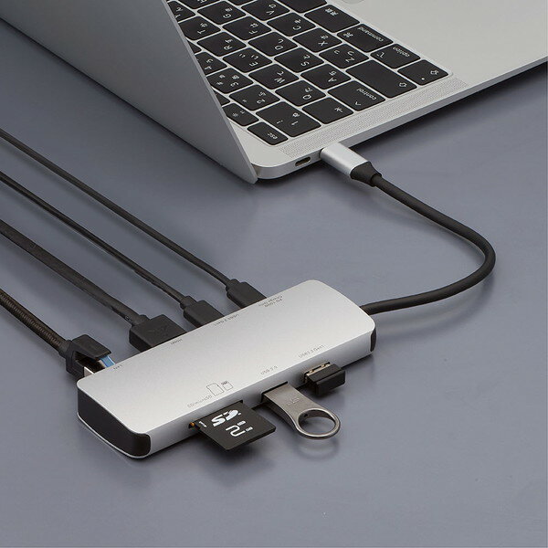 商品説明★ 4K60Hz対応、コネクタを本体に収納出来るので持ち運びに便利。★ パワーデリバリー100Wに対応★ ご使用上の注意・PCのType-CポートがPD充電、映像出力機能に対応していない場合、本製品を接続してもPD充電、映像出力でき...