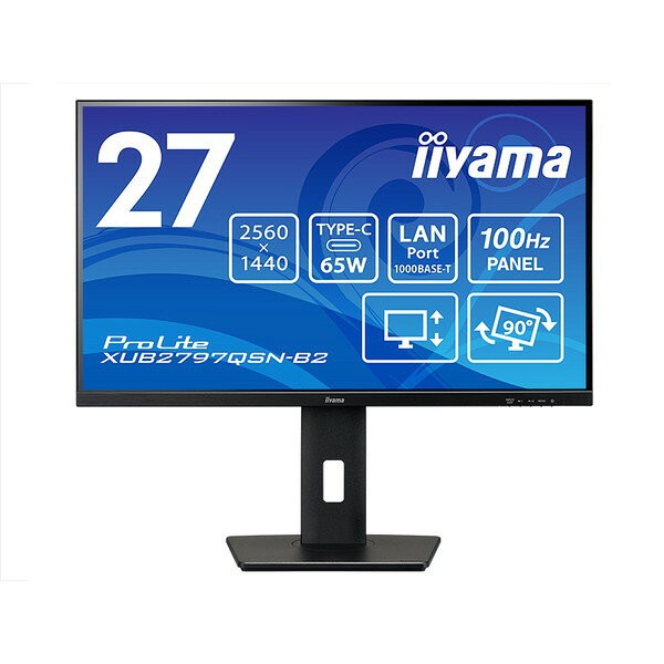 商品説明★ 27型ディスプレイ★ IPS方式パネル採用★ WQHD 2560×1440サポート/応答速度1ms(MPRT)/高さ調整可能、90度画面回転/USBハブ内蔵★ USB Type-C（Alt Mode・PD65W_e-marker...