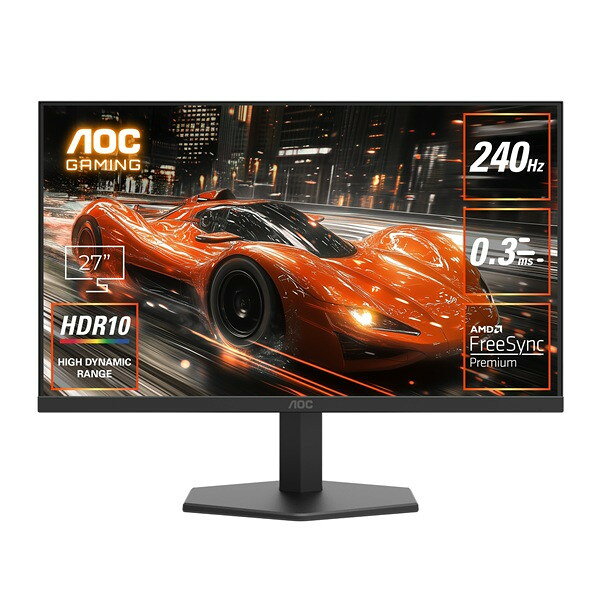 商品説明★ 輝度：300cd/m2/応答速度：0.3msスペック* 付属品：ACアダプタ、HDMIケーブル1.8m、Displayportケーブル1.8m、ベース、保証書、ケーブル付属リスト