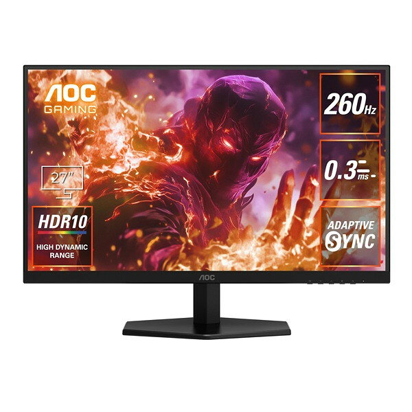 商品説明★ 輝度：300cd/m2/応答速度：0.3msスペック* 付属品：電源ケーブル1.5m、HDMIケーブル1.8m、Displayportケーブル1.8m、スタンド、ベース、保証書、ケーブル付属リスト