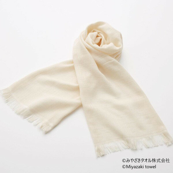 商品説明★ さらっとした風合いが特徴のオールシーズンマフラーです。スペック* サイズ：160×34cm* 素材・材質：綿：100%* 仕様：洗濯機：可* 写真提供：今治マフラー製造元 みやざきタオル