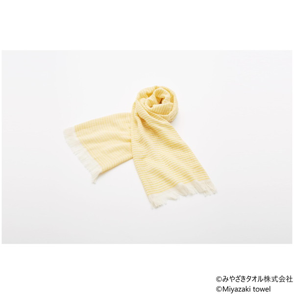 商品説明★ 横糸5mmのボーダーの上に縦糸を重ねた、なんとも柔らかな縞状のマフラーです。スペック* サイズ：160×34cm* 素材・材質：綿：100%* 仕様：洗濯機：可* 写真提供：今治マフラー製造元 みやざきタオル