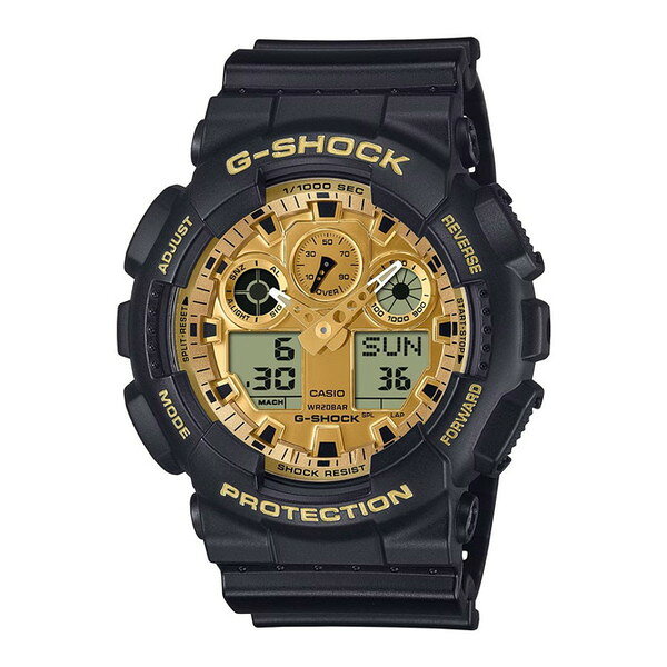 商品説明★ タフネスを追求し進化を続けるG-SHOCKから、武骨なオールブラックのボディに、エネルギッシュに輝くゴールドをカラーリングしたBlack and Gold Seriesです。★ 文字板にゴールド蒸着を施し、液晶部にはゴールド液晶...