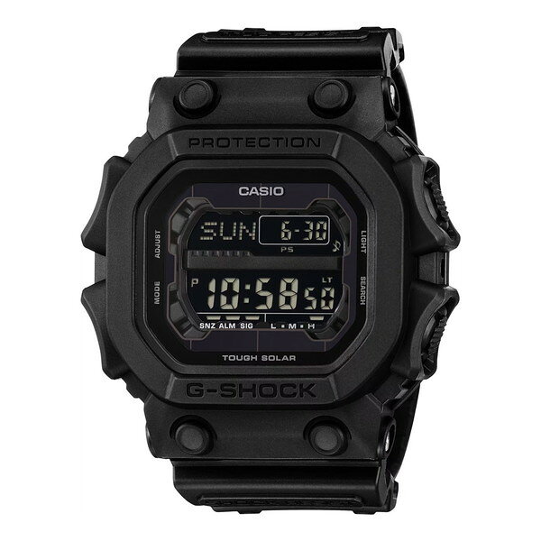 商品説明★ タフネスを追求し進化を続けるG-SHOCKから、ブランドカラーであるブラックにこだわったモデルです。徹底的にブラックにこだわり、ワントーンで樹脂の素材感をそのまま感じさせる仕上げとしました。★ ベースモデルには、あらゆる方向から...