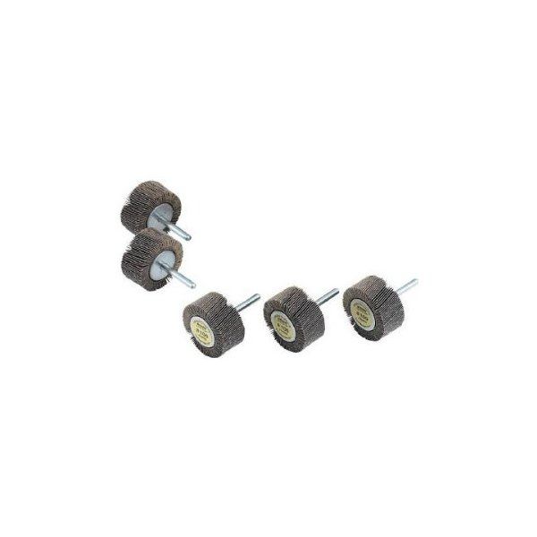商品説明★ 一般金属用です。フラップが斜めについているため、加工物へのタッチがたいへんソフトです。汎用の軸付フラップホイールのもつ特性を生かし、より研削性と持続性能をアップした製品です。(従来比30%アップ)★ 用途サビ落とし、バリ取り、パ...