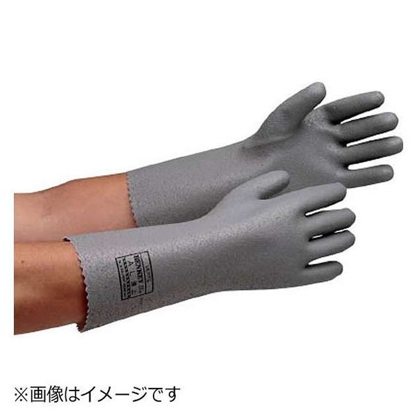 商品説明★ 有機溶剤に使用しても変化の少ない耐溶剤・耐油性手袋です。長手タイプです。液体の取り扱いに効果的なすべり止め付です。★ 用途機械作業。理化学。塗装作業。印刷業など。スペック* サイズ: L* 全長(cm): 33.0* 手のひら周...