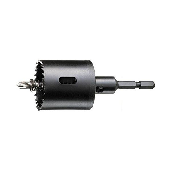商品説明★ コンビ軸搭載により六角軸(対辺6.35mm)とチャック式(10mm)の両方に使用可能です。ツバなし貫通タイプです。(φ17〜65)有効長の長さが最長クラスです。★ 用途被削材:鉄板(3.2mmまで)、金属サイディング、ブリキ、ア...