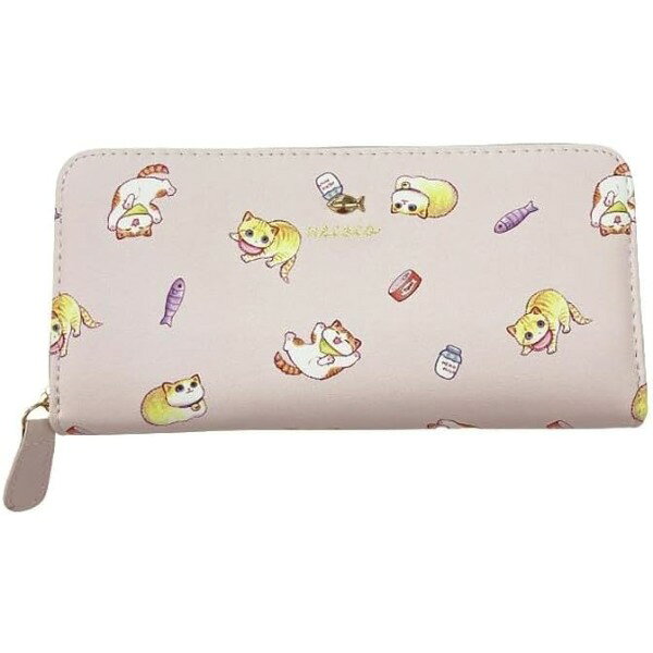 商品説明★ 猫グッズショップnecocoとコラボした可愛い長財布です。猫柄にぷっくりしたお魚メタルがかわいい♪ギフトにもおすすめです。スペック* 商品サイズ：W200×H105×D30mm* 素材・材質：合成皮革* 個装サイズ：20×10×3cm