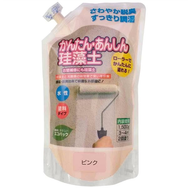 商品説明★ 内装壁用。ローラーでかんたんに塗れる塗料タイプの珪藻土壁材。★ 調湿機能、脱臭機能を持っている壁材です。既調合ですので、よく揺すって内容物を均一にすれば、すぐに塗ることができます。水を入れて混ぜる必要はありません。★ 天然の珪藻...