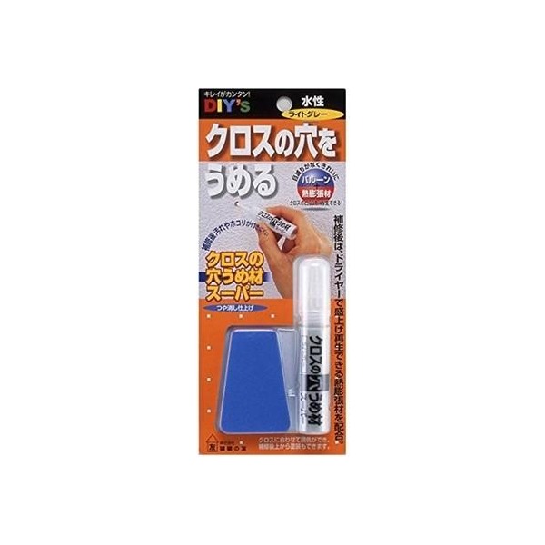 商品説明★ クロスや壁にできた小さな穴をワンタッチで補修できます。★ クロス壁やしっくい壁にできた釘やピンの抜き穴を簡単に補修できます。★ バルーン材配合の為、目減りが少なく目立ちません。★ 熱膨張剤配合の為、施工乾燥後(表面10分で乾燥・...