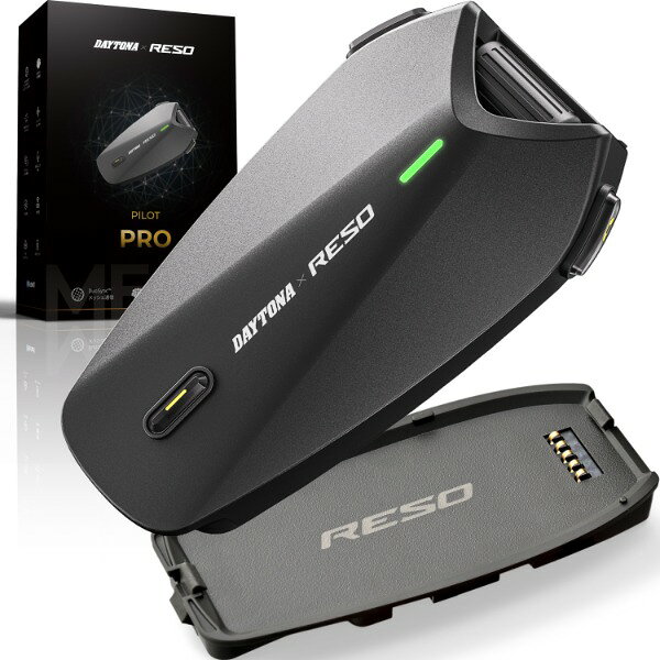 商品説明★ RESO(レソ)の通信技術「DuoSync(TM)(デュオシンク)」を搭載したバイク用インカム「PILOT PRO」。★ メッシュ通信の通信範囲内ではメッシュ接続を行い、通信範囲を超えるとスマートフォンのテザリング機能などを利用...