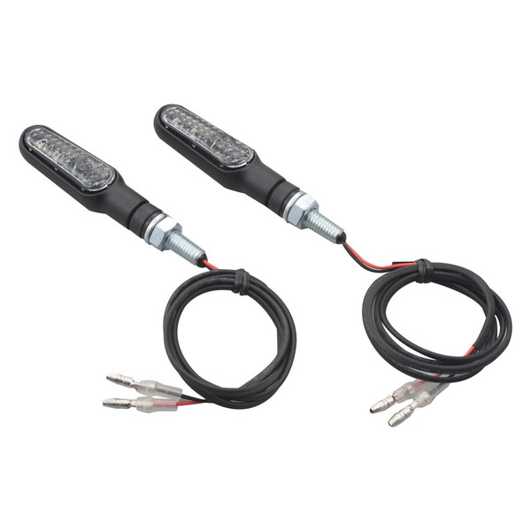 商品説明★ 片側3LEDを採用したウインカー。コンパクトなカスタムと十分な視認性を確保します。★ アルミダイカスト製塗装仕上げ。色はマットブラック。※消費電力が少ないため、車両によってはLED対応ウインカーリレー(99109/95437)が...