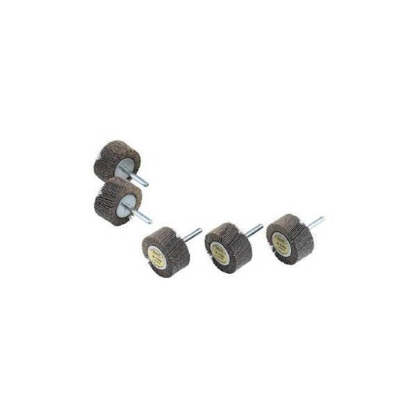 商品説明★ 一般金属用です。フラップが斜めについているため、加工物へのタッチがたいへんソフトです。汎用の軸付フラップホイールのもつ特性を生かし、より研削性と持続性能をアップした製品です。(従来比30%アップ)[用途]・サビ落とし、バリ取り、...