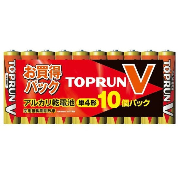 商品説明★ アルカリ乾電池 単4形★ 色々な用途に使える、お買得パックです。★ 防災用・災害用の備えに便利です。スペック* パッケージサイズ:102×10×44mm* 入数:10本