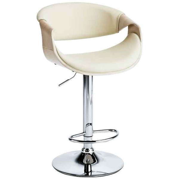 商品説明★ 丸い身体にフィットするデザインと180度曲げられた肘部曲げ木が特徴のバーチェア★ 木目の美しい天然木突板と、合わせやすいカラーの張地でオシャレな雰囲気を演出★ 背もたれと脚置き付スペック* サイズ：幅53×奥行51.5×高さ88...