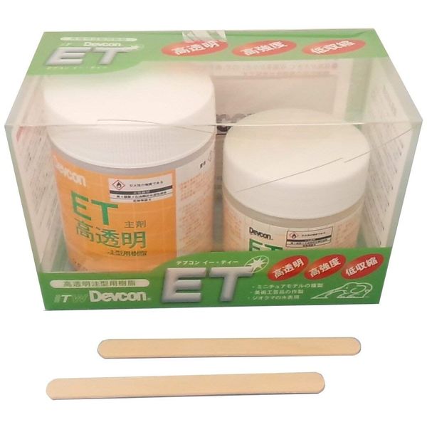 商品説明★ 収縮率が小さく、非常に高い透明度を持ったエポキシ樹脂で業務用はもちろん、美術工芸品の作成など幅広く使用されています。★ 透明試作品、成形品作製。スペック* 色: 淡黄色透明* 容量(g): 300* 質量(g): 300* 液状...