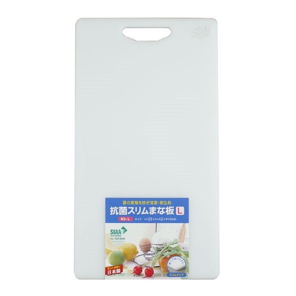 商品説明★ 抗菌JIS規格適合品。★ マーク入りで扱い易いです。スペック* 商品サイズ: 縦23×横42×厚さ1cm* 重量: 890g* 材質: ポリエチレン* 耐熱温度: 70℃