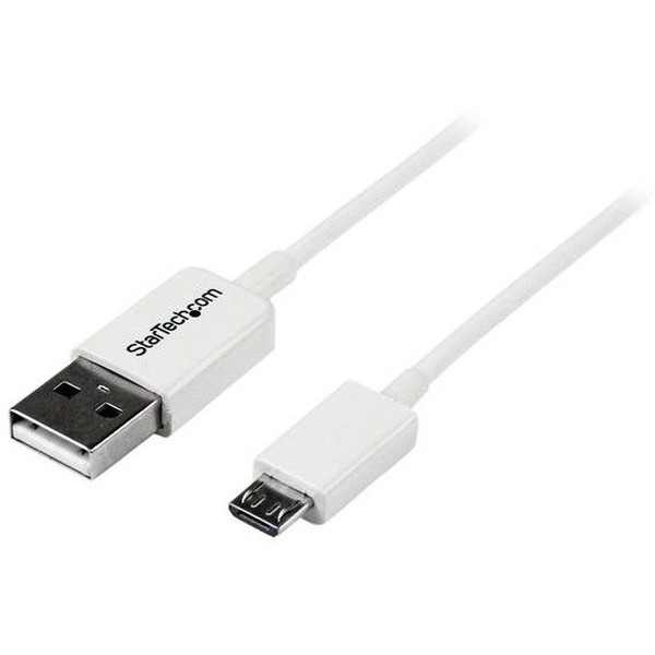 商品説明★ USB 2.0 対応 USB - Micro USBケーブル（ホワイト）。薄型USBモールドコネクタを使用しており、 Micro USB 2.0モバイルデバイス（スマートフォン、デジタルカメラ、タブレット型パソコン、ポータブルH...
