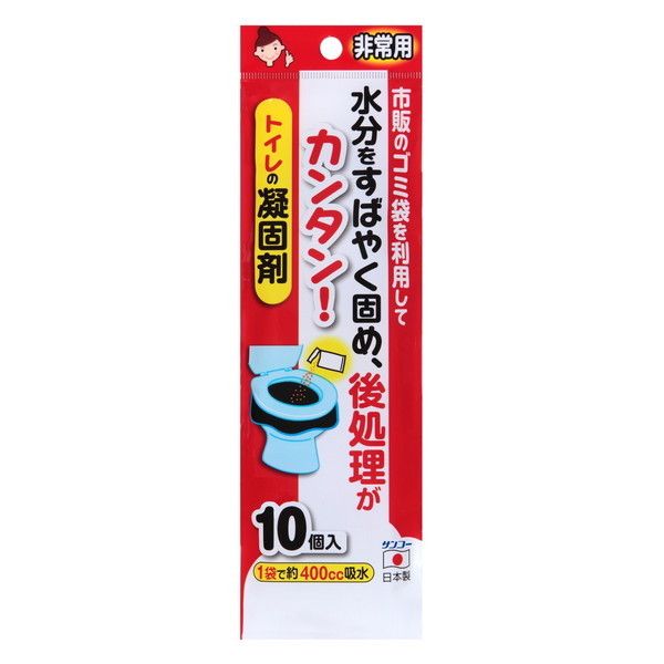 商品説明★ 水分をすばやく固め、後処理が簡単です。★ 1袋で約400ccを吸水します。★ 断水時の洋式便器に市販のゴミ袋(45L)をかぶせるだけで、用を足すことができます。★ 1回に凝固剤1個をご使用下さい。★ お得な30コ入。★ 廃棄処理...