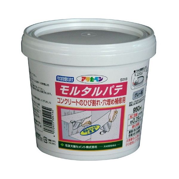 商品説明★ コンクリートのひび割れ・穴埋め補修用 屋内外のコンクリート・モルタル・ブロック面のひび割れ・穴埋め補修。着力が抜群スペック* 規格: 950ml* カラー: グレー系* 重量: 1643g