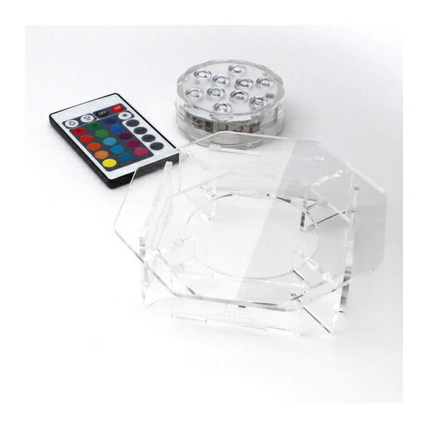 商品説明★ LED台座+LEDライトセット★ ライトを中央に配置。安定したライティングを実現★ 16色の光で幻想的にライトアップ★ ライトは取外し可★ 付属のリモコンでライティング調整可スペック* 別売のバンダイ製プラモデル用展示ベース「ア...