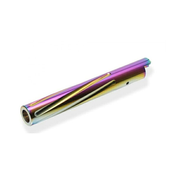 商品説明★ ツイスト加工とヒートグラデーションの圧倒的存在感!★ 高剛性アルミ合金材を採用しノンリコイル仕様とすることで安定したシューティング性能を発揮。発射時のブレを抑え集弾性の向上に貢献するメタルアウターバレルです!高精度複合加工機によ...