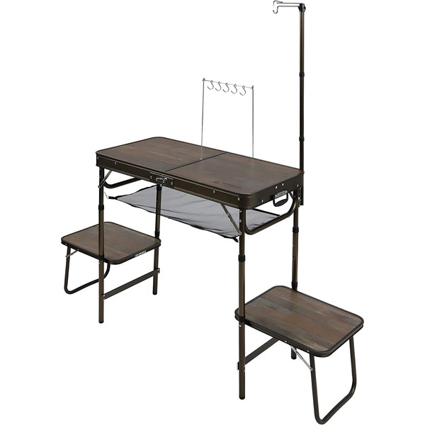 スペック* 製品サイズ(約/mm)：1540×470×1630* 重量(約/g)：6700* 材質：甲板の表面材:合成樹脂化粧繊維板 構造部材:アルミニウム合金(表面加工:アルマイト)* テーブルサイズ(約)：900××450×905・85...