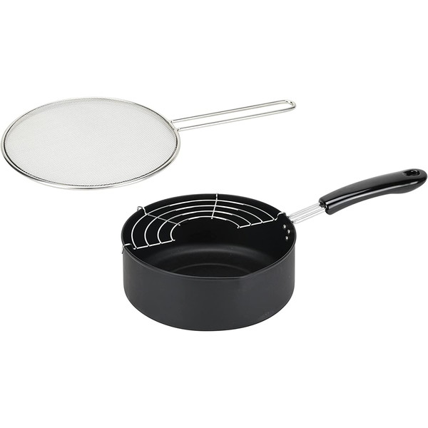 スペック* 製品サイズ：全長375mm×幅210mm×120mm* 重さ：650* 底の厚さ：0.7* 容量：2.4L* 材質：表面加工/シリコン樹脂塗装 本体:鉄 取っ手:フェノール樹脂(耐熱温度150度) アミ:鉄(クロムめっき) ネッ...