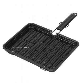 スペック* 製品サイズ：全長345mm×幅235mm×20mm* 重さ：383* 材質：本体:鉄(ほうろう) 焼きアミ:鉄(シリコーン樹脂塗装〈ふっ素樹脂含有〉) 取っ手:鉄(焼付け塗装)* 原産国：中国