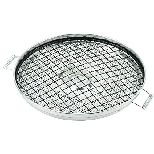 スペック* 製品サイズ：外径215mm××20mm* 重さ：193* 材質：本体:鉄(錫めっき) 焼きアミ:鉄(シリコーン樹脂塗装〈ふっ素樹脂含有〉) ネットプレート:鉄(セラミック加工) 取っ手:鉄(亜鉛めっき)* 原産国：中国